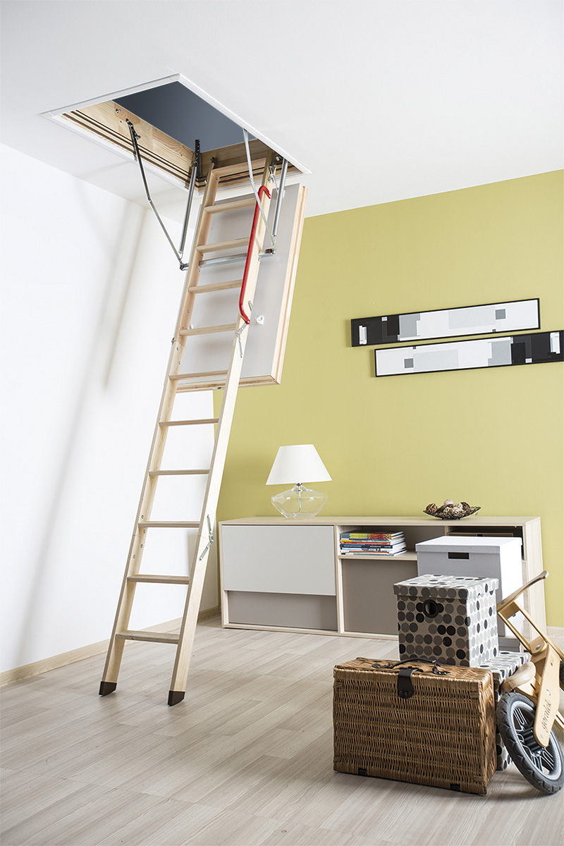 Wooden Folding Super-thermo Insulated Attic Ladder - FAKRO USA