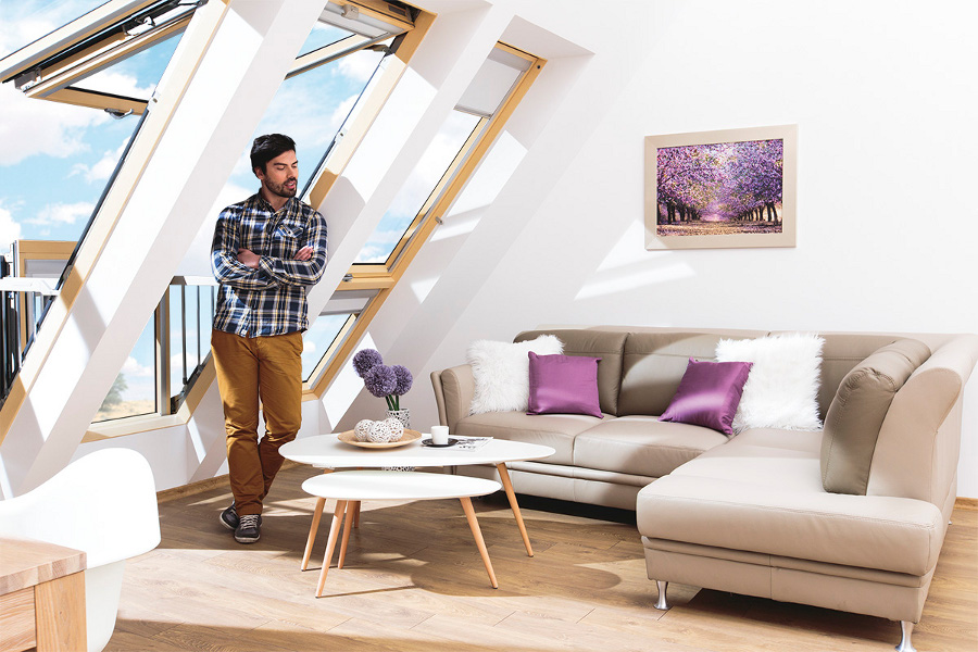 Balcony Window - A Roof That Opens Into A Balcony - FAKRO USA