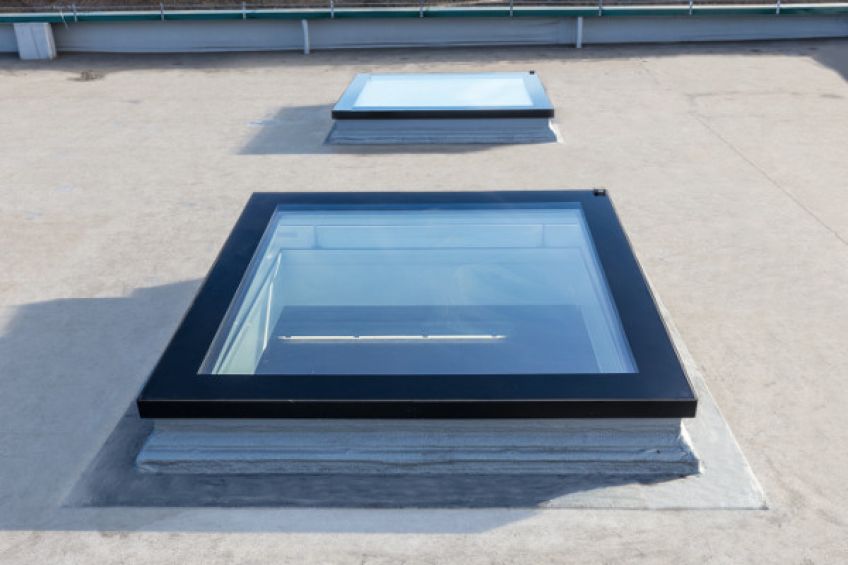 flat skylights for flat roofs